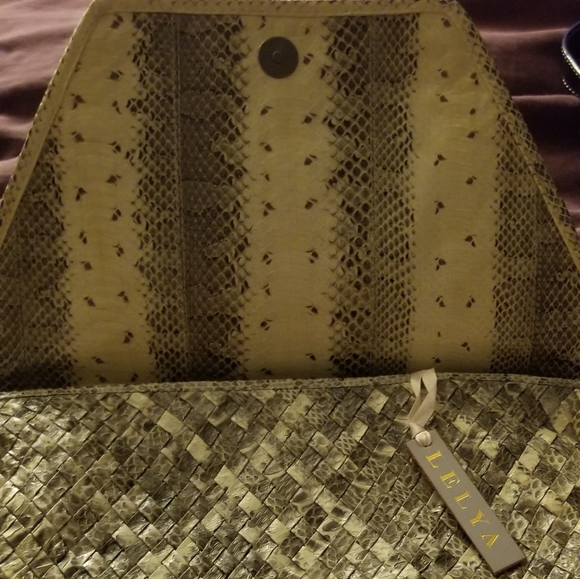 LELYA | Bags | Lelya Snakeskin Shoulderclutch Handbag | Poshmark